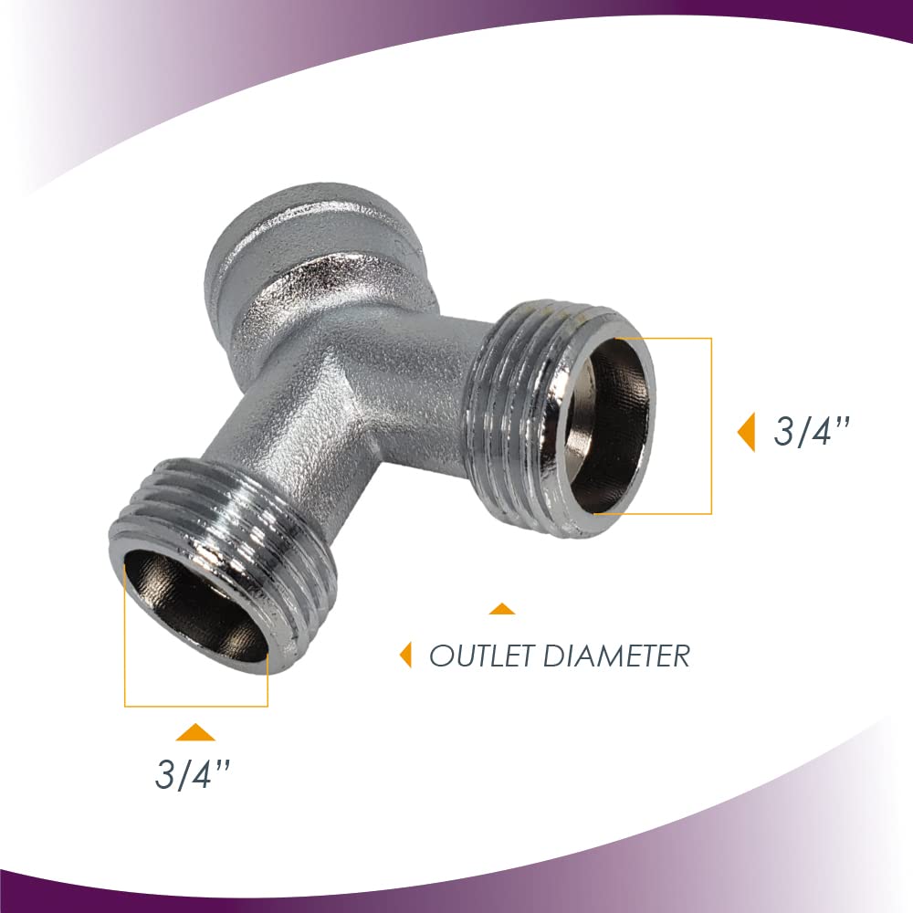Snapklik.com : 3/4” Y Connector For Steam Dryer