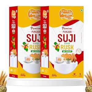 Sher Ae Punjab Bakers Premium Punjabi Suji Elaichi Rusk Toast | 2 Packs ...
