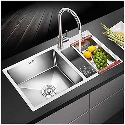 Amazon.com: Kitchen Sink 28-inch Deep-Divide Kitchen Sink, Double Bowl ...