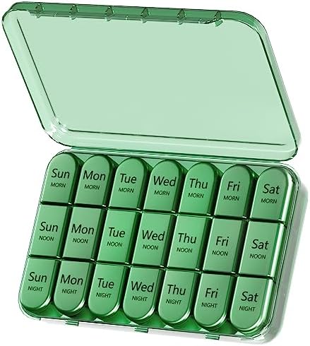 Amazon.com: HRX Package Large Pill Organizer 2 Times a Day, Easy Fill ...