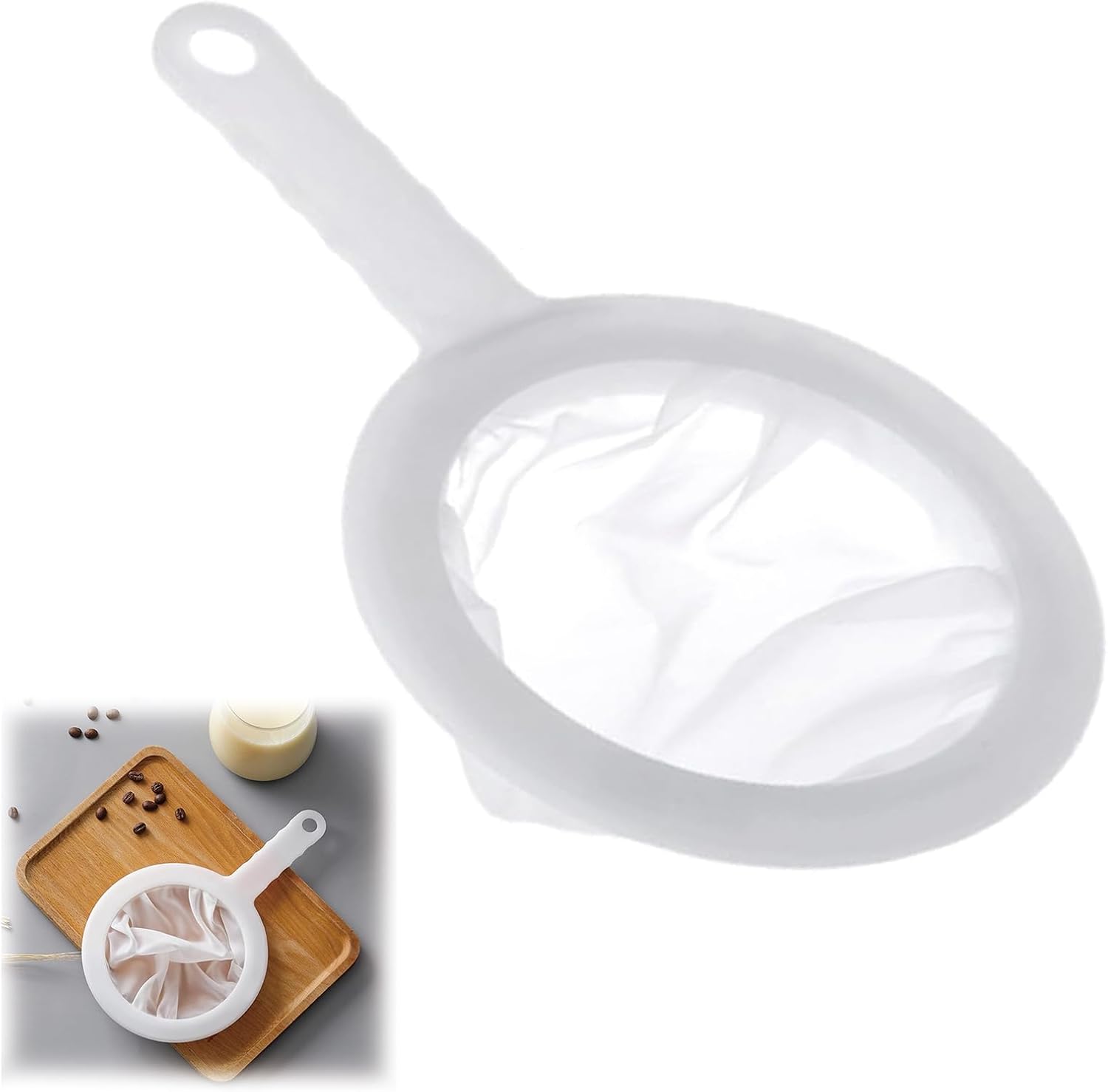 Plastic Sieve, 1Pcs 400 Mesh Fine Mesh Strainer Hanging Plastic Sieve ...