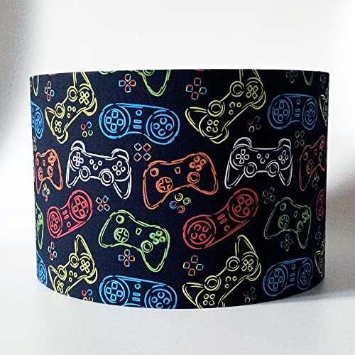 Children's, Kid's Games Controller, Gaming Fabric Ceiling Light Shade ...