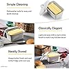 GOURMEX Large Butter Holder with Lid | Fits One Pound of Butter | Ideal ...