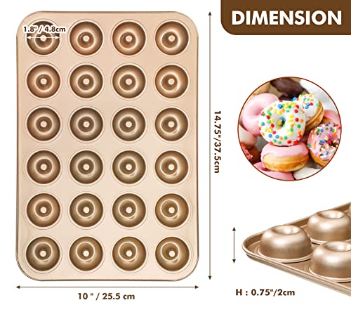 Snapklik.com : Mini Donut Pan Non-stick 24-Cavity Small Donut Tray ...