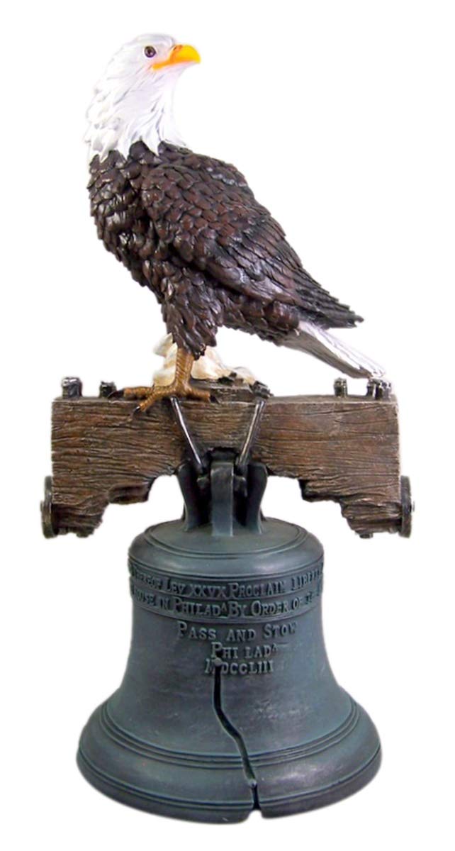 DWK Let Freedom Ring Bald Eagle on Philidelphia Liberty Bell Statue, 19 ...