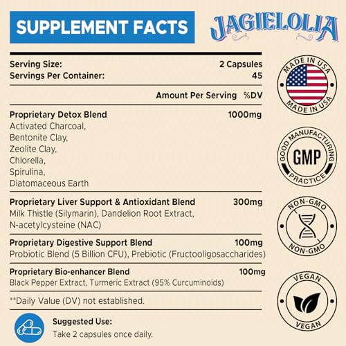Jagielolia All-in-One Detox Binder Supplement 1500 MG - High ...