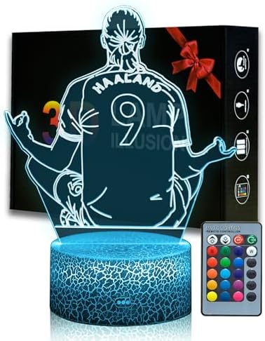 Magiclux Football Player #9 Night Light for Boys,16 Color Changing ...