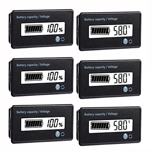 Amazon.com: AEDIKO 3pcs Battery Meter DC 12V 24V 36V 48V Battery ...