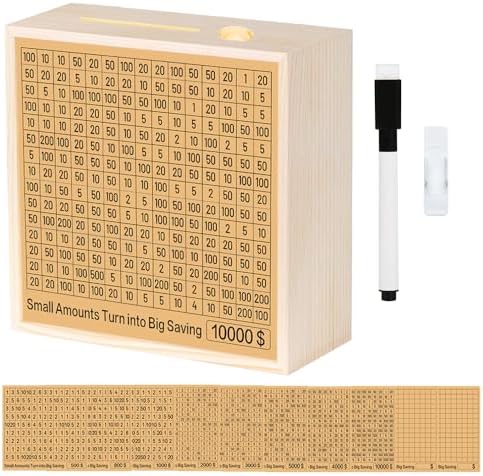 Amazon.com: 10000 Savings Challenge Box, Money Saver Box 10k Smash ...
