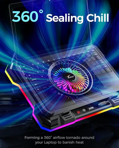 TECHIE 1 Fan Turbo Laptop Cooling Pad with Mobile Stand | 360 Airflow ...
