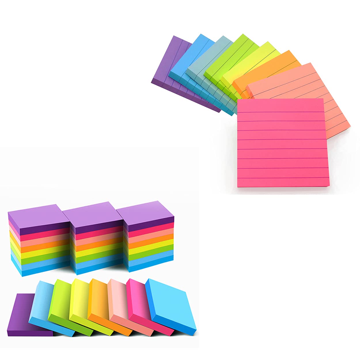 Amazon.com : 1.5X2 Sticky Notes and 3X3 Lined Sticky Notes : Office ...