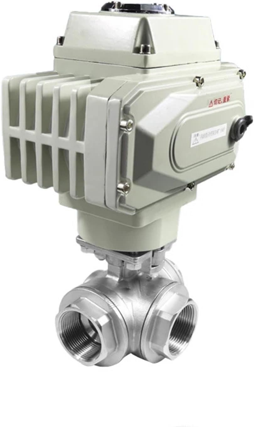 Amazon.com: DN40 3 Way Platform Motorized Ball Valve Stainless Steel Q911F-16P Female Thread ...