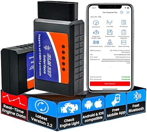 MODAXE Commercial Vehicles Smart V2.2 OBD II Scanner with Bluetooth 4.0 ...