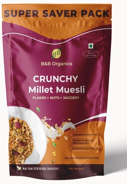 Amazon.com: B&B Organics Crunchy Millet Muesli .55LB | Fruit & Nut ...