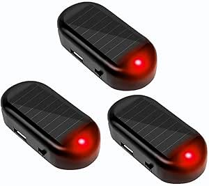 Amazon.com: Leolarmen 3Pcs Car Solar Power Simulated Dummy Alarm, Anti ...