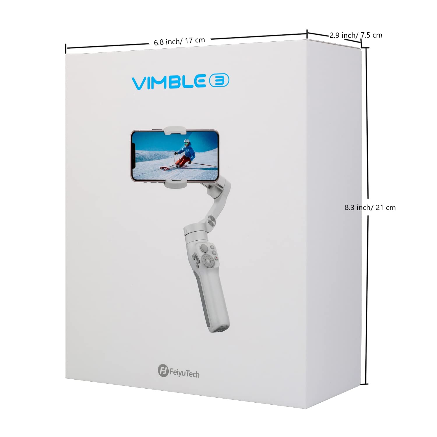 FeiyuTech Vimble 3 Smartphone Stabilizer,7.8â€™â€™ Built-in Extendable 3 Axis Phone Gimbal ...