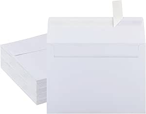 50 Pack White Envelopes - 5 x 7 Inch, A7, Card, Invitation & Postcard ...