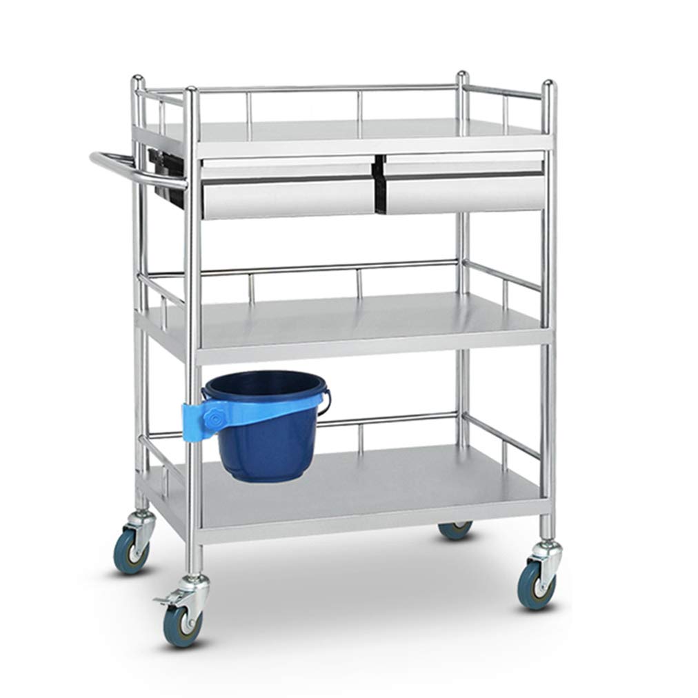 Buy JCX Multifunction Medical Trolley with Drawers, 3 Shelves ...