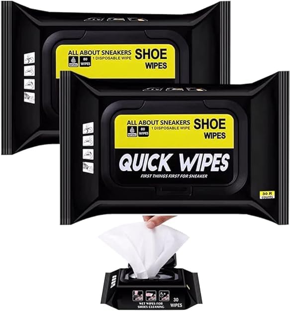PUTHAK 1 Packs of 80 pcs White Shoe Wipes Disposable Portable Shoe ...