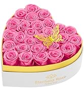 Amazon.com: Eterfield Forever Flowers in Heart Shape Box Preserved ...