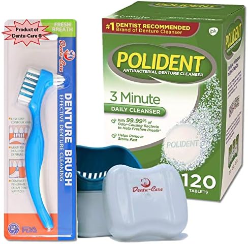 Amazon.com : Polident 3 Minute Denture Cleaner 120 Triplemint Tablets ...