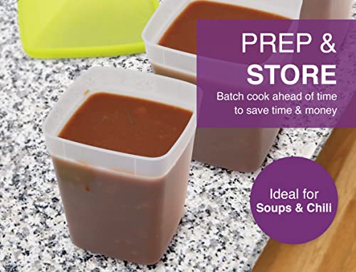 Buy Arrow Home Products 1 Quart Freezer Food Storage Containers with ...