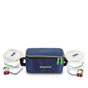 Buy Glasslock Korea Tempered Glass Lunch Box for Office Use - Square ...