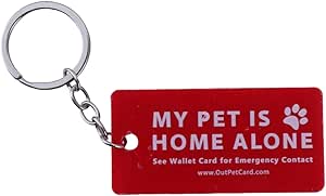 Amazon.com: Pets Keychain Card & Key Tags with Call Cards Dog are Home ...