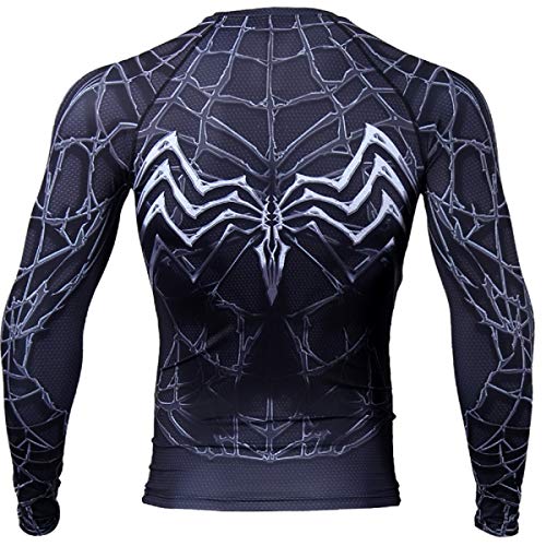 Buy COOLMAX Raglan Sleeve Venom Compression Shirt 3D Print T Shirt for ...