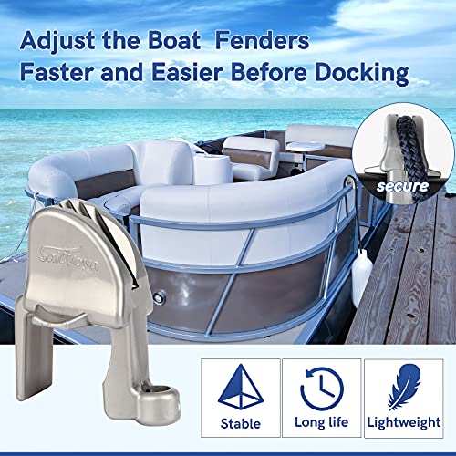 Snapklik.com : Boat Fender Clips, Adjustable Pontoon Boat Square Rail ...
