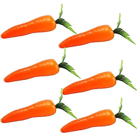 Amazon.com: AUEAR, 5 Pack Artificial Carrots Plastic Carrot Simulation ...