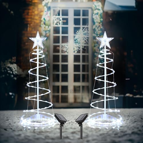 Amazon.com : 3ft Solar LED Spiral Christmas Tree With 140 LEDs ...