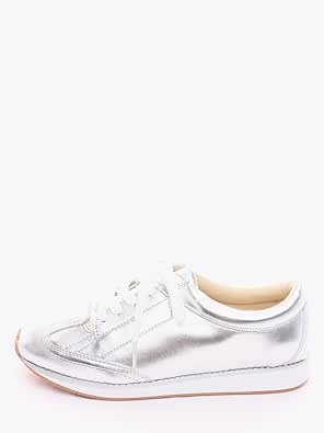 Amazon.com | MoDDeals Run For It Active Sneakers Silver | Fashion Sneakers