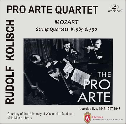 Play Kolisch-Pro Arte Rarities: Mozart – String Quartets, K. 589 & 590 ...