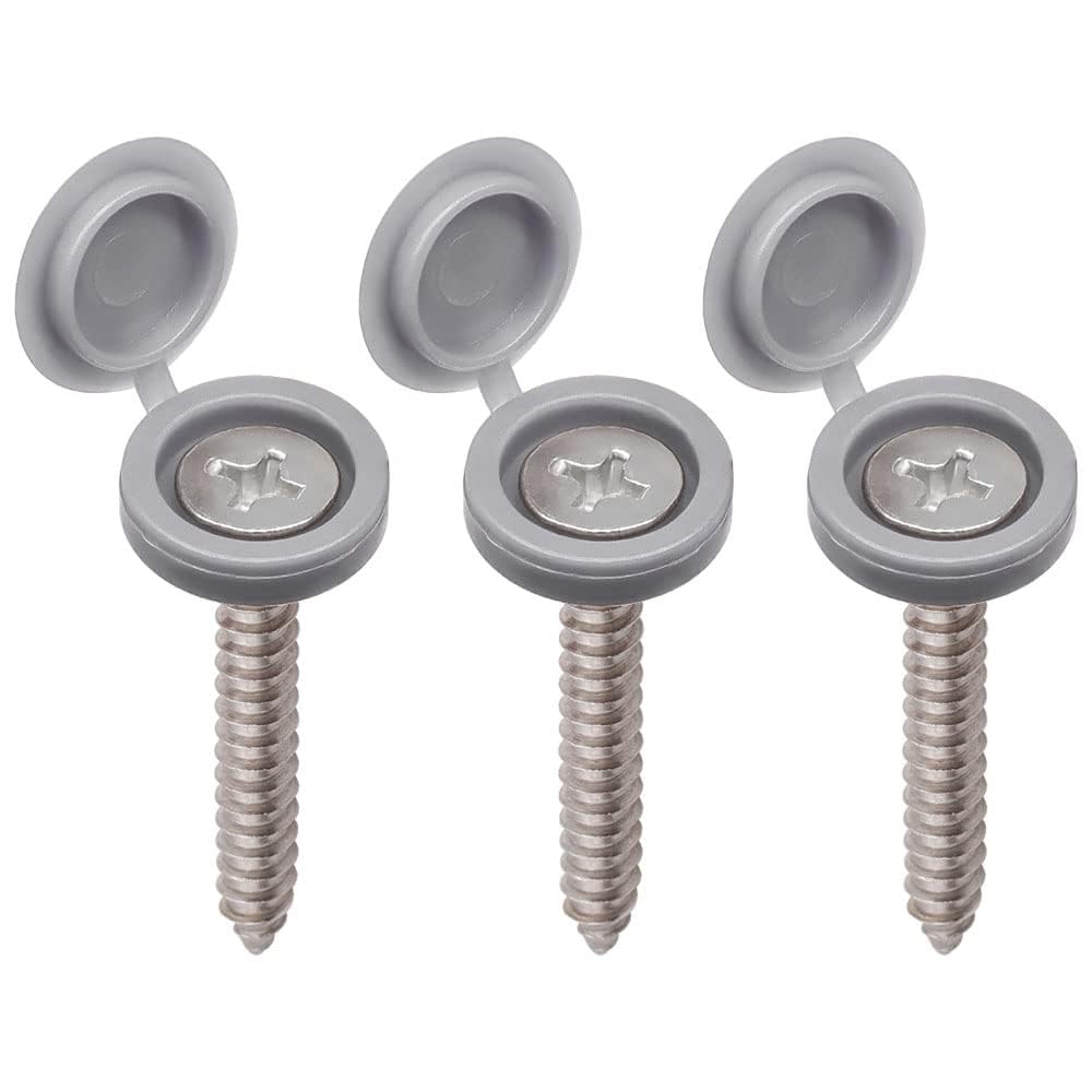 VICTAC 100pcs Screw Cover Caps Plastic Hinged Screw Covers, Snap on ...