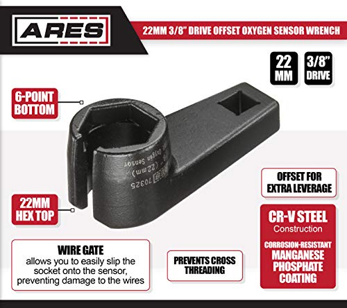 Snapklik.com : ARES 70325-22mm 3/8-Inch Drive Offset Oxygen Sensor ...