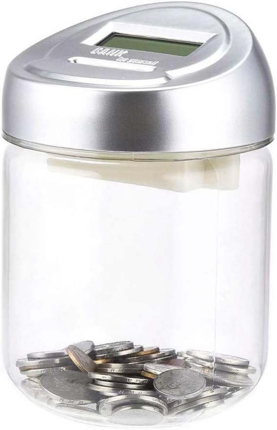 Amazon.com : Piggy Digital Coin Bank, Automatic Coin Counter Totals All ...