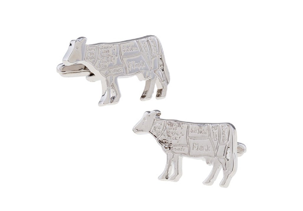 Amazon.com: MRCUFF Butcher Cow Steak Cuts Steer Chef Cook Pair ...