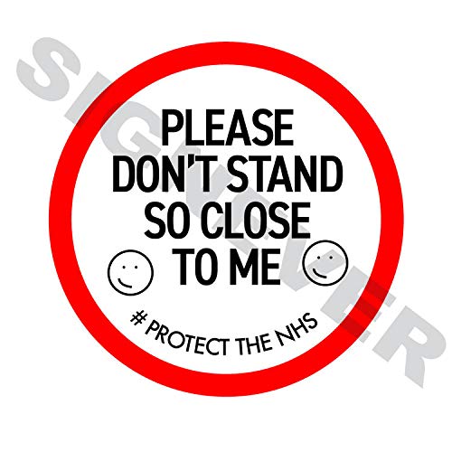 SIGN EVER Please Don't Stand Social Distance Information Printed Sign ...