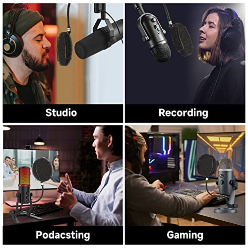 Snapklik.com : Microphone Pop Filter For Blue Yeti,Blue Snowball,Hyperx ...