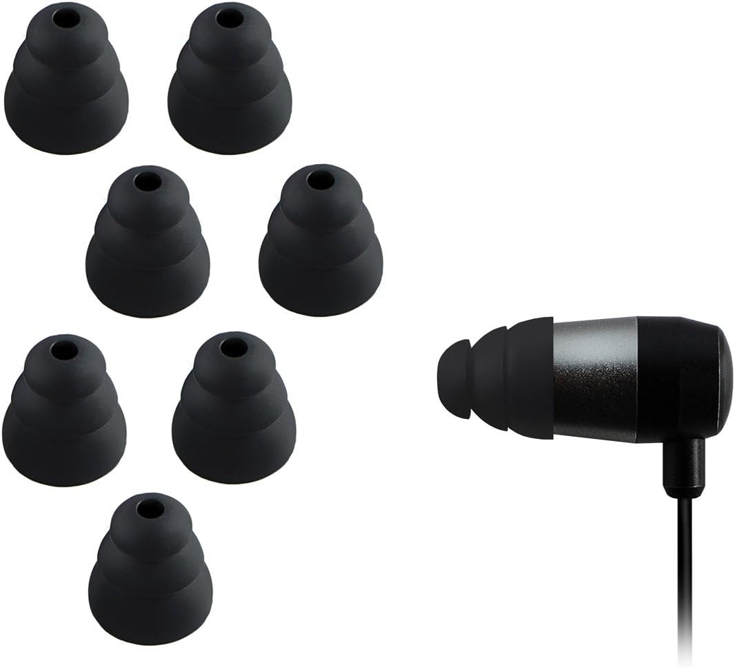 Xcessor Triple Flange Conical Replacement Silicone Earbuds 4 Pairs (Set ...