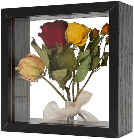 Amazon.com - REDHUGO Wooden Dried Flower Shadow Box Frame, Floating ...