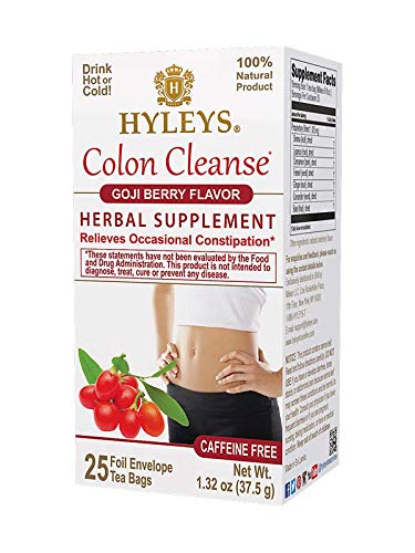 Amazon.com : HYLEYS Tea Wellness Colon Cleanse Goji Berry - 25 Tea Bags ...