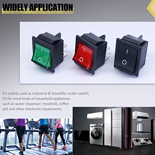 Snapklik.com : 2Pcs Rocker Switch 4 Pins 2 Position ON/OFF AC 10A/125V ...