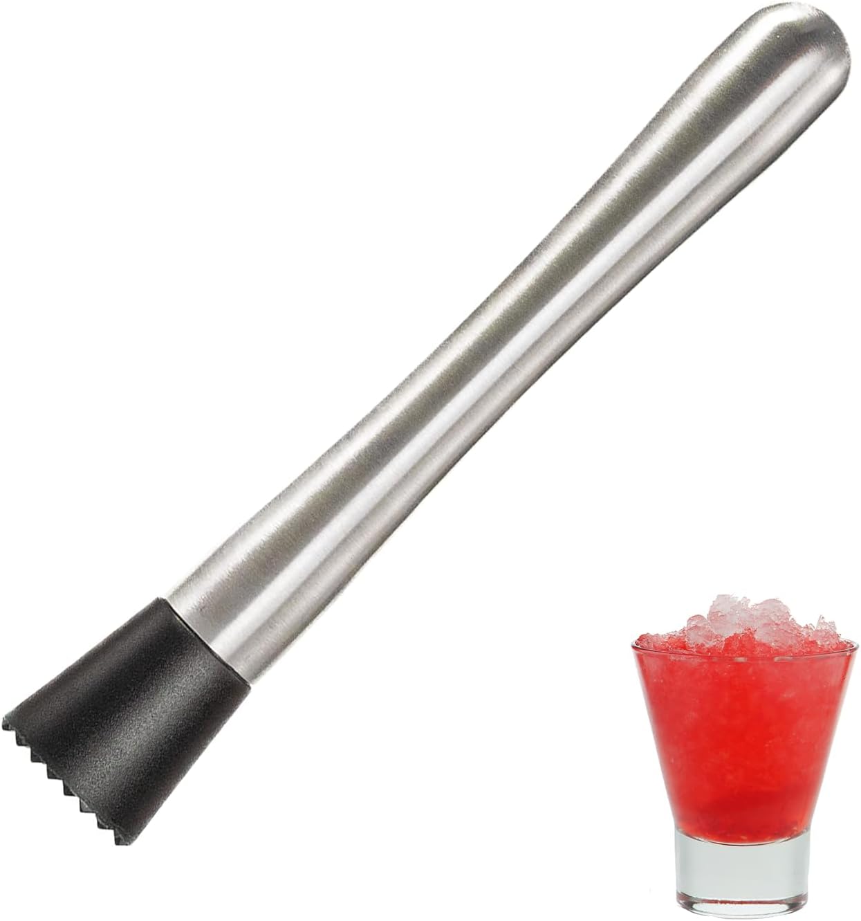 Cocktail Muddler,Stainless Steel Muddler with Grooved Head,Multi ...