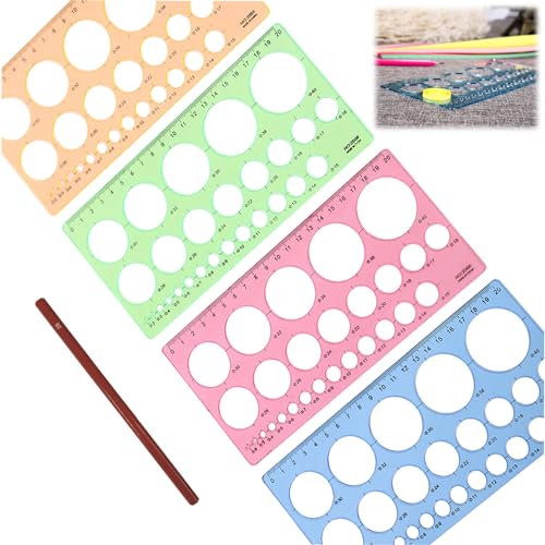 Circle Stencil, Circle Stencil Template, 4 Pieces Stencil Circle ...