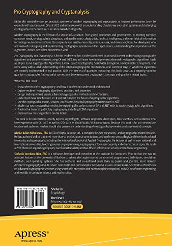 Snapklik.com : Pro Cryptography And Cryptanalysis: Creating Advanced Algorithms