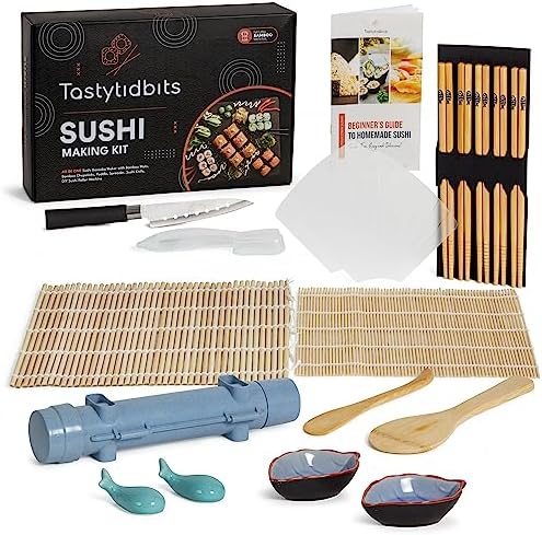 Amazon.com | All-In-One Sushi Making Kit For Beginners & Beyond- Craft ...