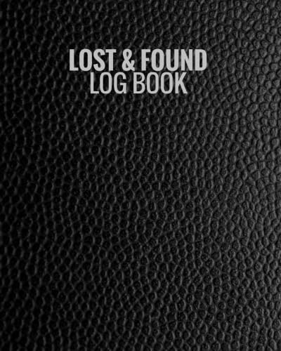 Lost & Found Log Book: Black Lost Property Template | Record All Items ...