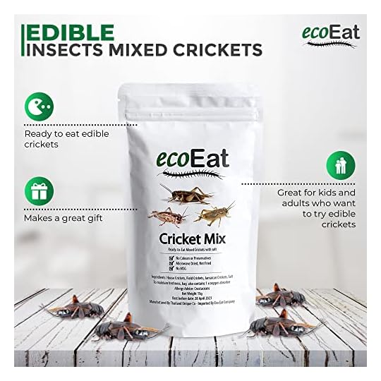 ecoEat Edible Insects Mixed Crickets 15g Bag - Edible Snack Gift ...